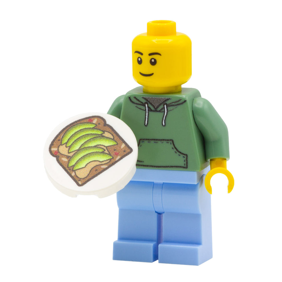 Pretend "Avocado on Toast" - Custom Design Tile (Plastic Toy) – Minifigs.me