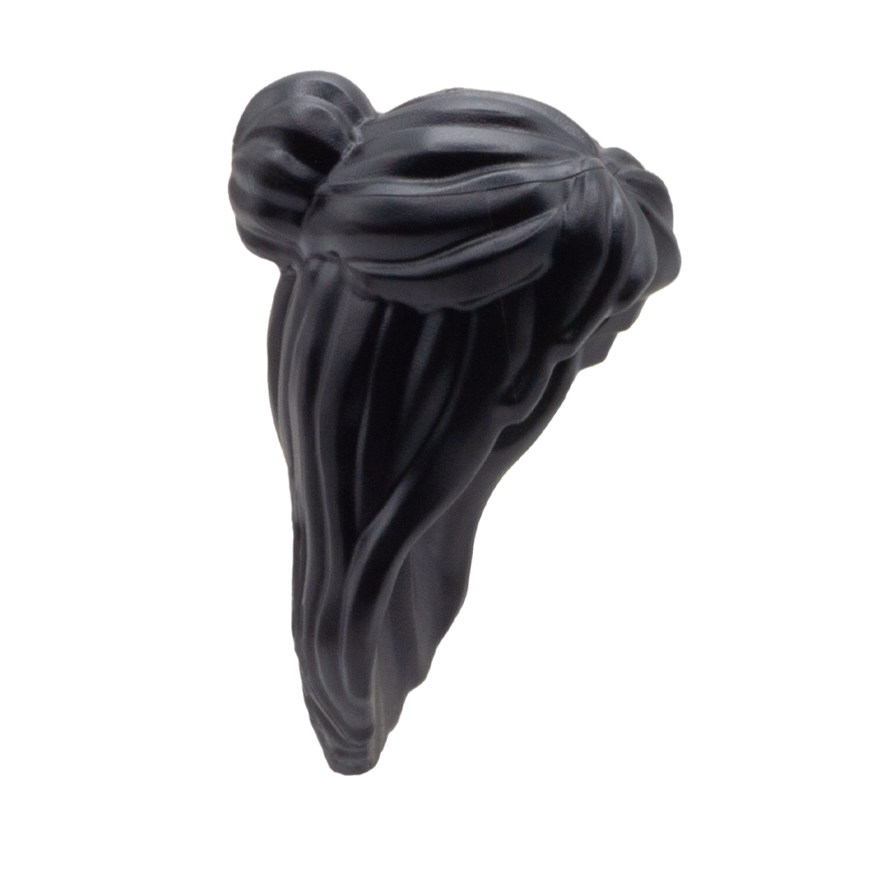 Black Long with Tied Bun - LEGO Minifigure Hair – Minifigs.me