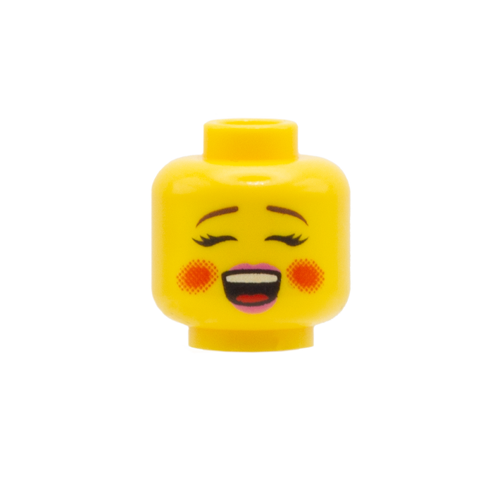 Blushed Cheeks Smiling / Singing - LEGO Minifigure Head – Minifigs.me