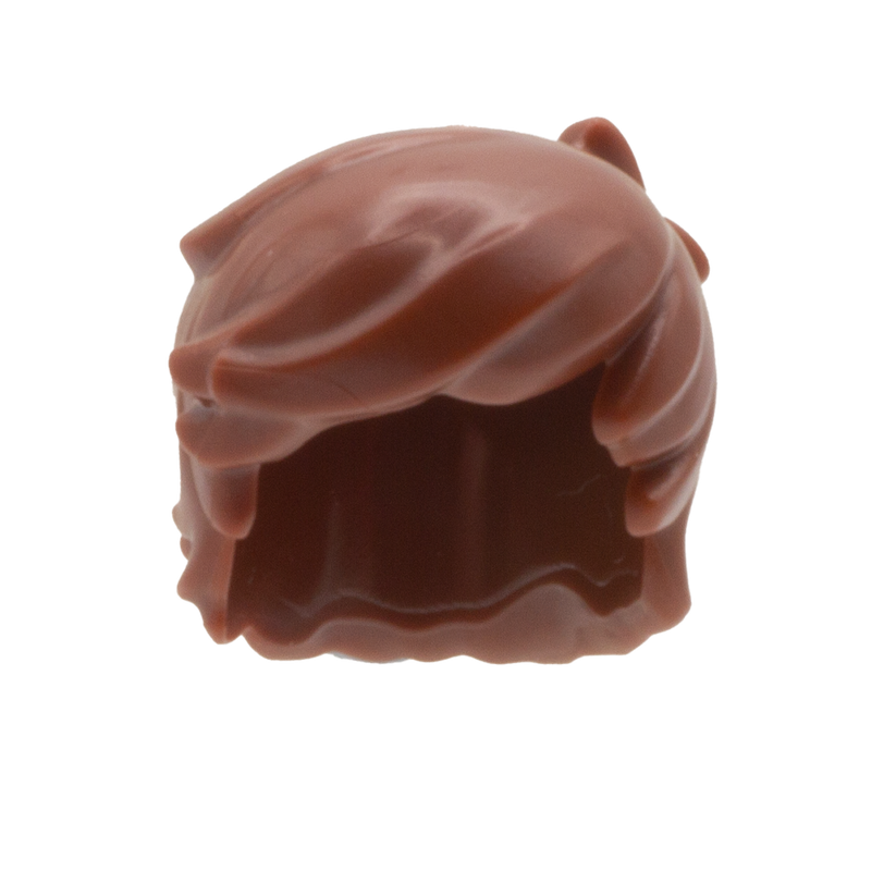 Brown Long Sweepy with Tuft - LEGO Minifigure Hair – Minifigs.me