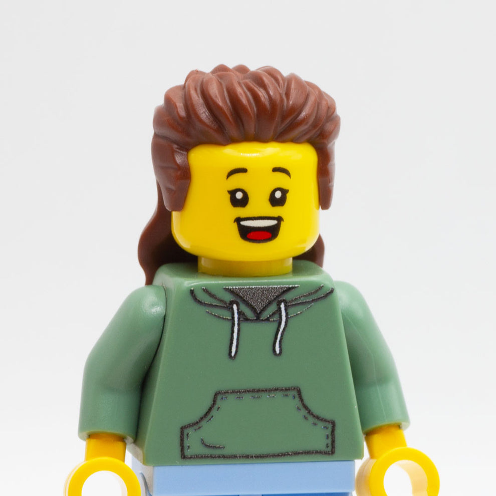 Brown Mullet - LEGO Minifigure Hair – Minifigs.me