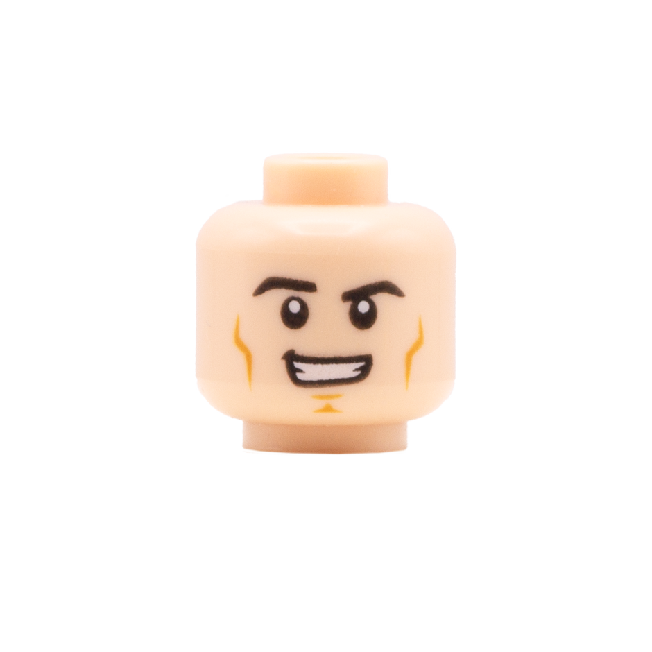Wry Smile with Long Lashes and Dark Eyebrows (Yellow Skin Tone) - LEGO ...