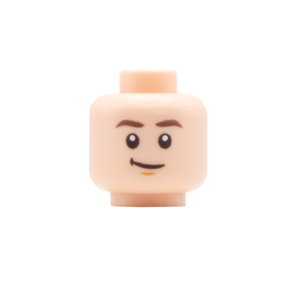 Creased Closed Eyes Happy with Smile/Raised Smirk - LEGO Minifigure He ...