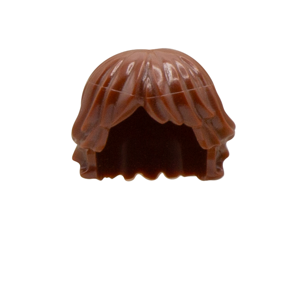 Brown Short Shaggy with Parted Fringe - LEGO Minifigure Hair – Minifigs.me