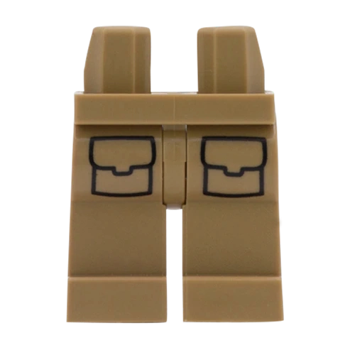 Dark Tan Legs with Large Pockets - LEGO Minifigure Legs – Minifigs.me