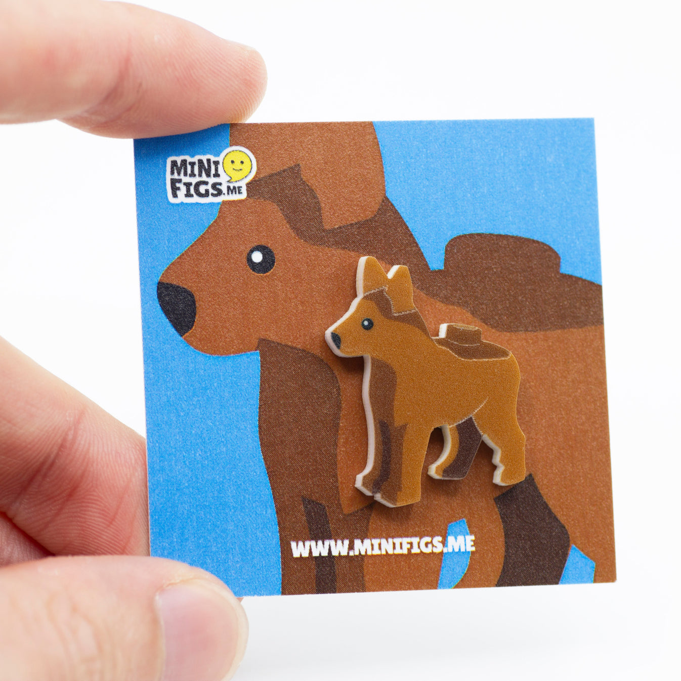 Dog Pin Badge - Laser Cut Acrylic – Minifigs.me