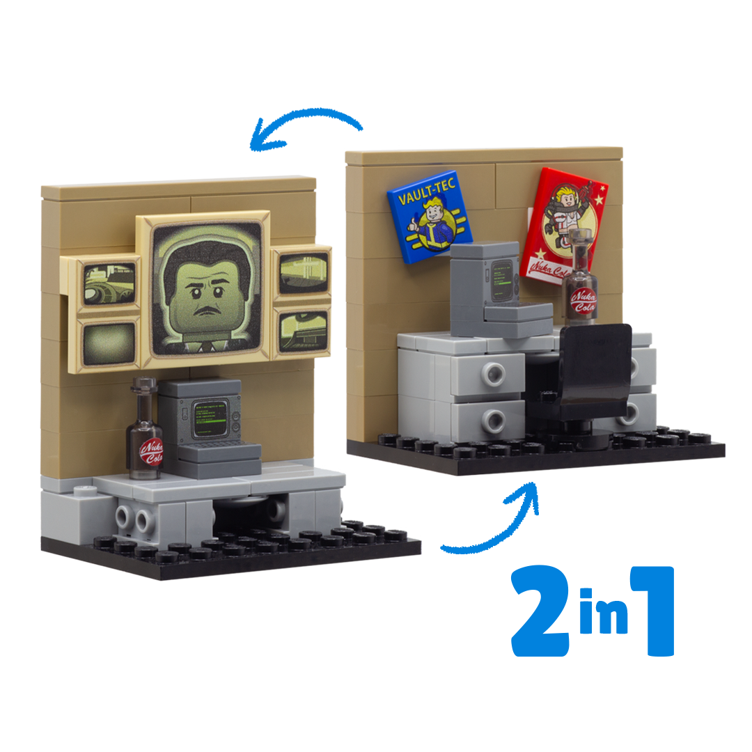 Vault Terminal Desk - Custom Minibuild Display – Minifigs.me