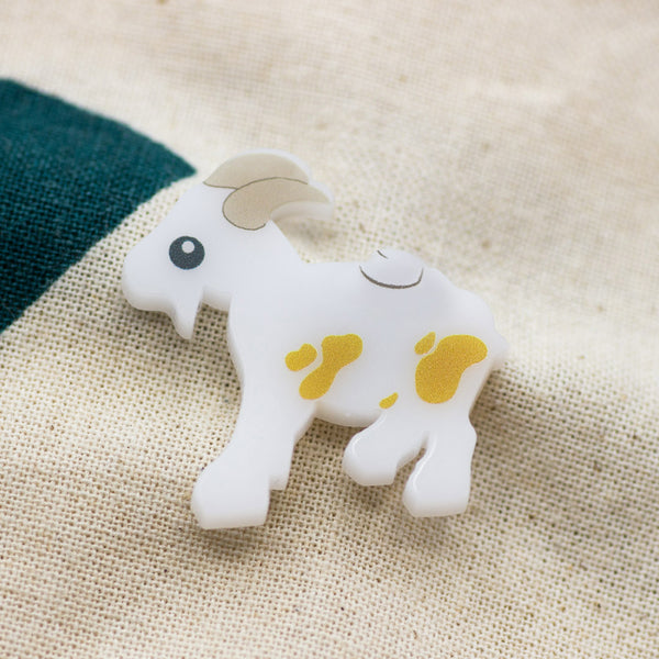 Goat Pin Badge - Laser Cut Acrylic – Minifigs.me