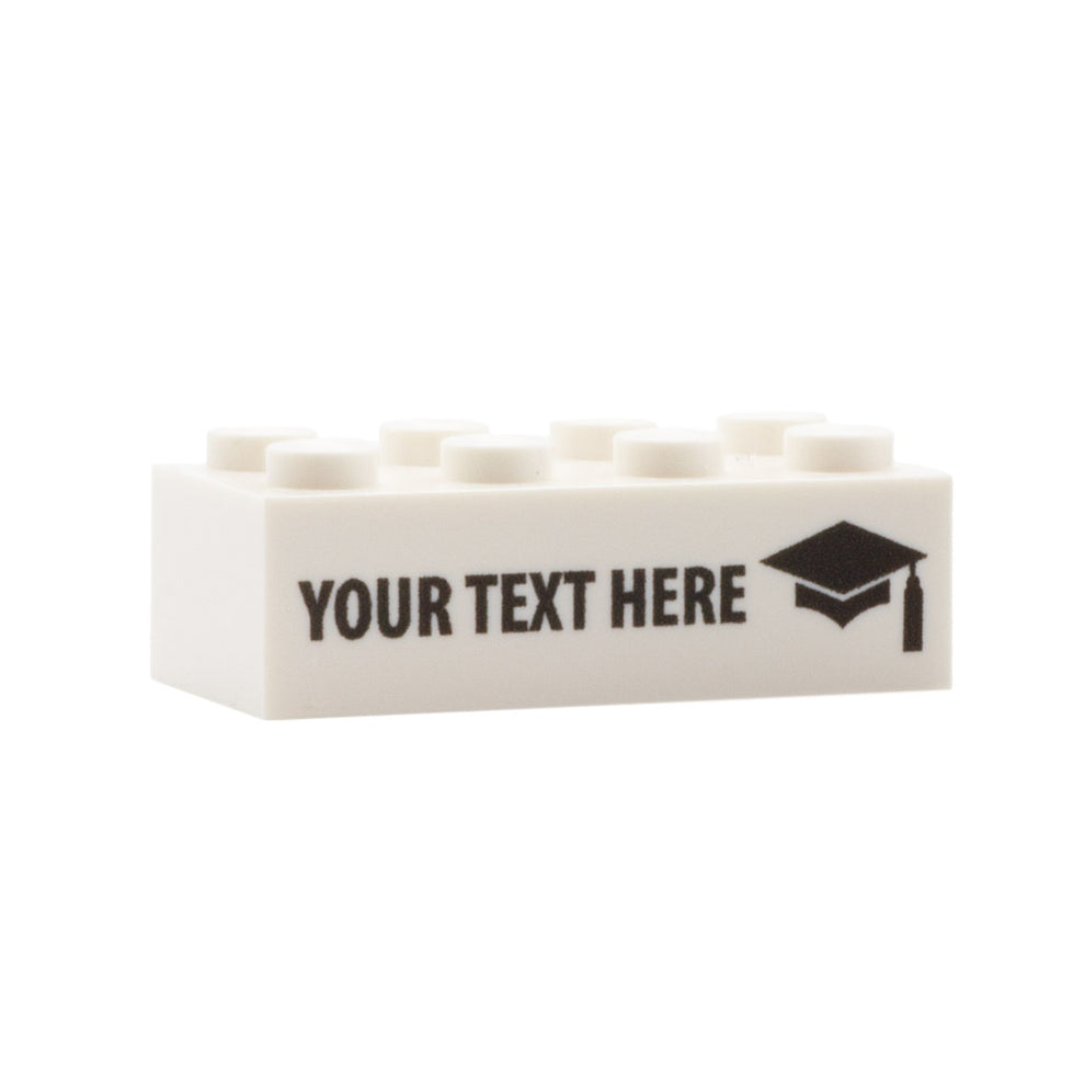 Your Graduation Message on a Custom Printed 2x4 Brick – Minifigs.me
