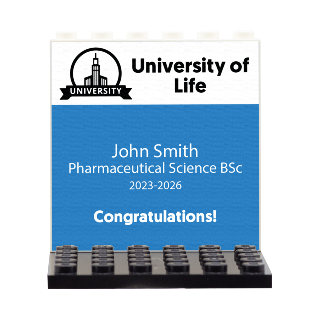 Customisable University Name Backpanel - Custom Display Panel and Stan ...