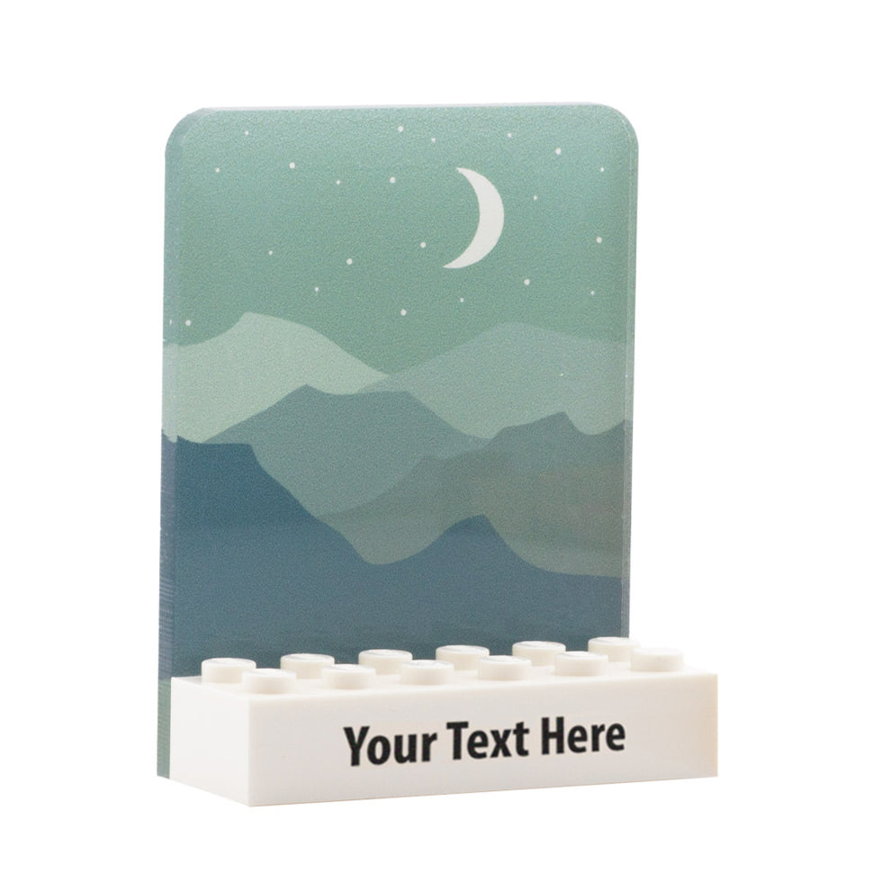 Crescent Moon Couples Display - Laser Cut Display with LEGO Brick ...
