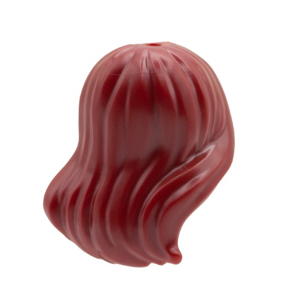 Long Dark Red Wavy Side Swept - LEGO Minifigure Hair – Minifigs.me