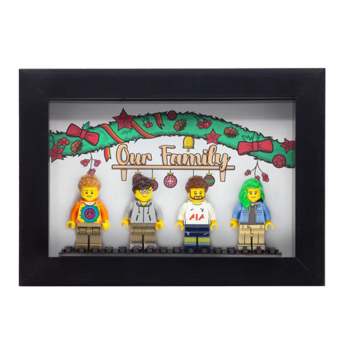 'Our Family' Festive Group Frame - Custom Minifigure Display – Minifigs.me