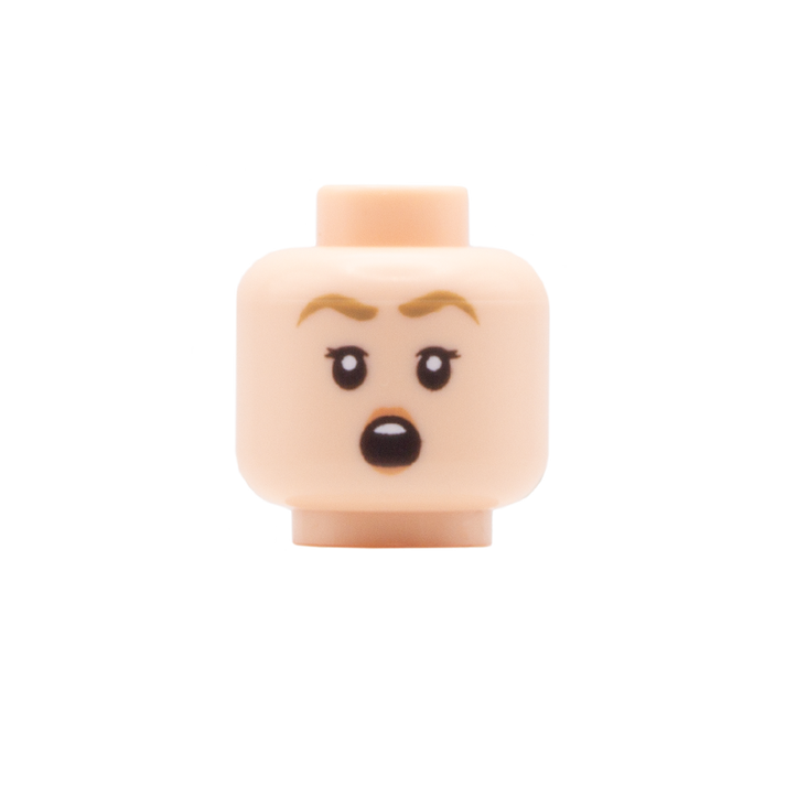Raised Eyebrows Shocked / Knowing Smile - LEGO Minifigure Head ...