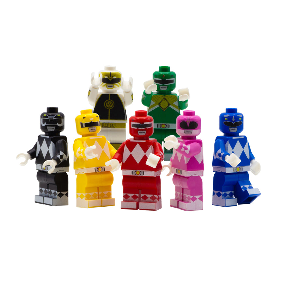 Brick Rangers (Set of 7 or 5) - Custom LEGO Minifigure Set – Minifigs.me