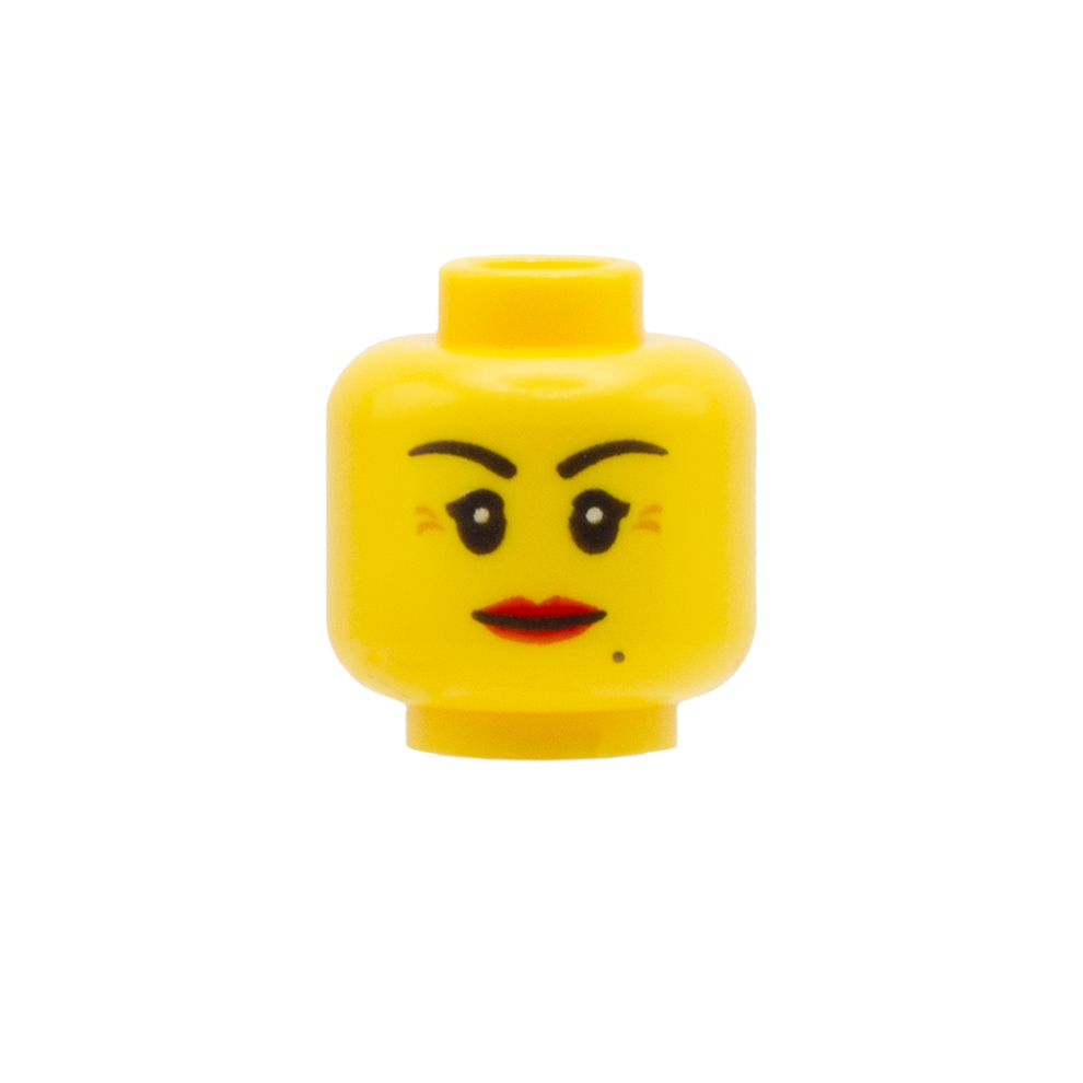 Red Lipstick Smile with Beauty Spot / Frown - LEGO Minifigure Head ...