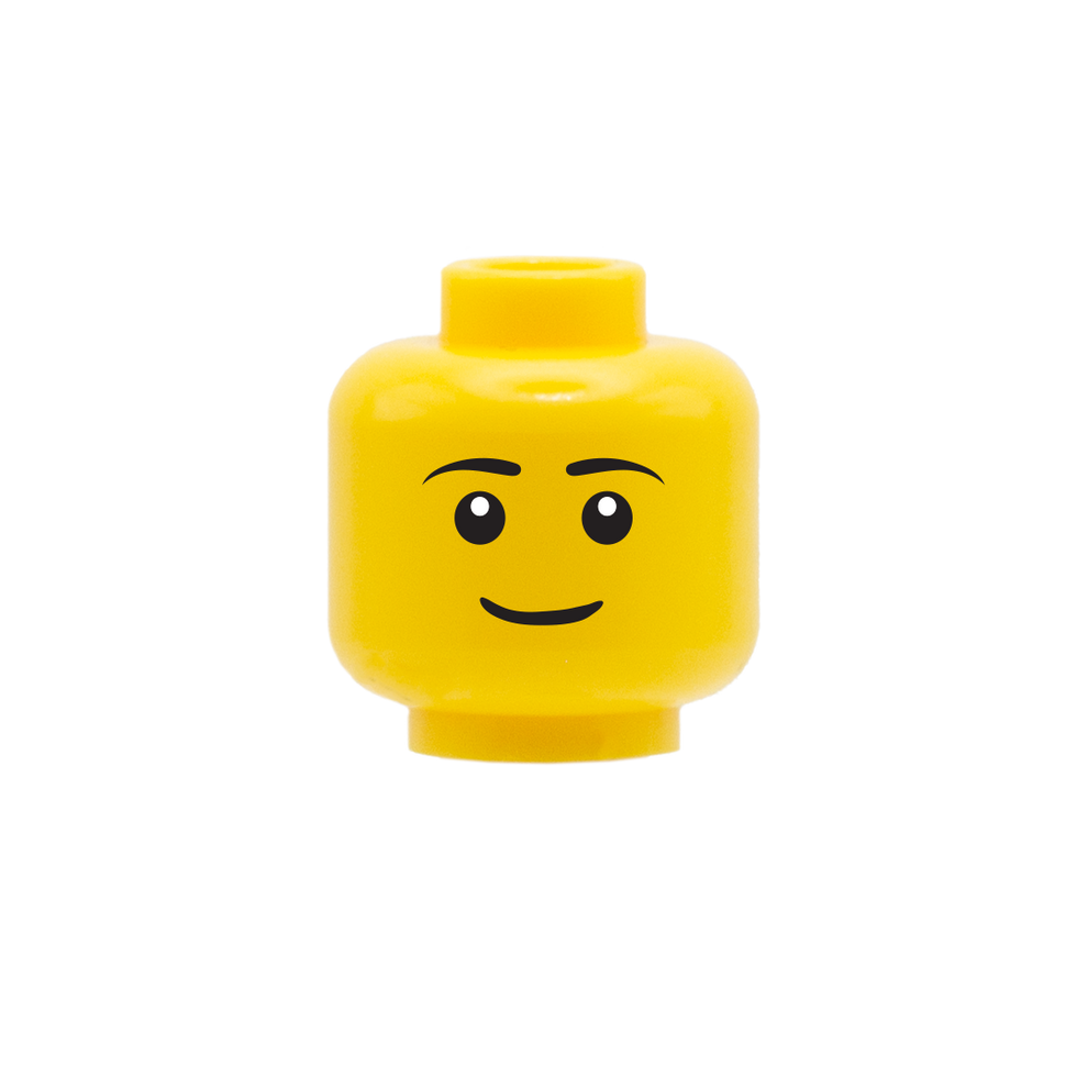 Regular Closed Smile - LEGO Minifigure Head – Minifigs.me