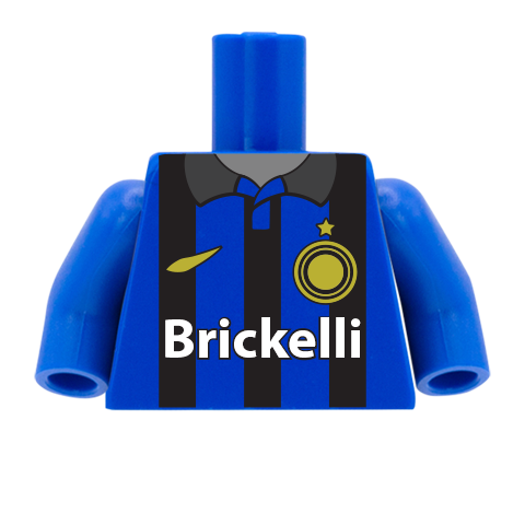 Retro Inter Milan Football Shirt - Custom Design Minifigure Torso ...