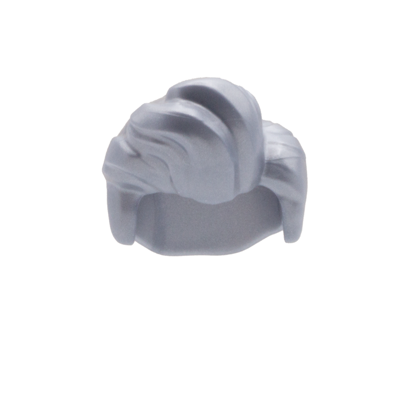 Metallic Light Grey Quiff / Elvis - LEGO Minifigure Hair – Minifigs.me