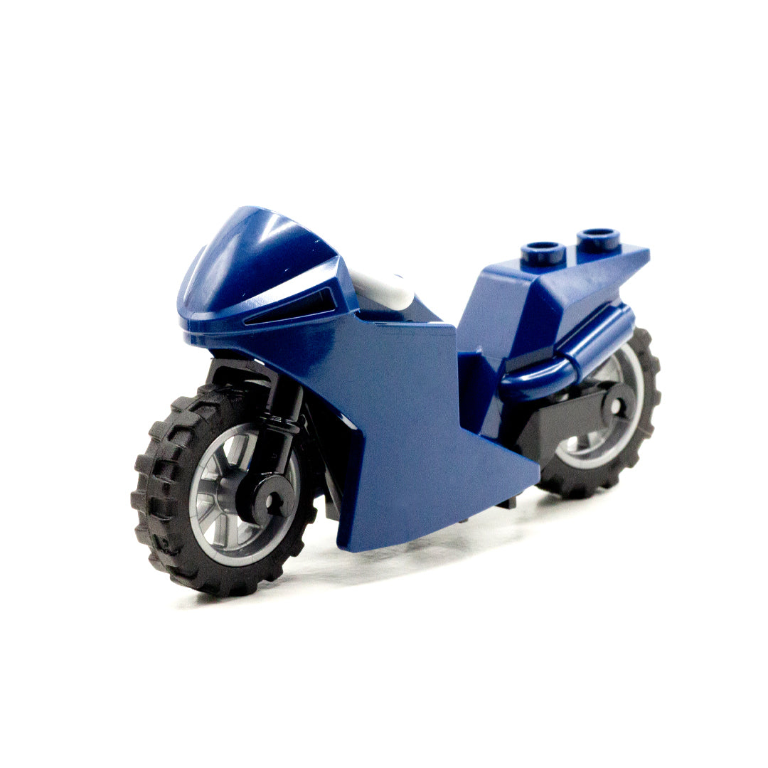 Navy LEGO Racing Sport Bike - Minifigure Accessory – Minifigs.me