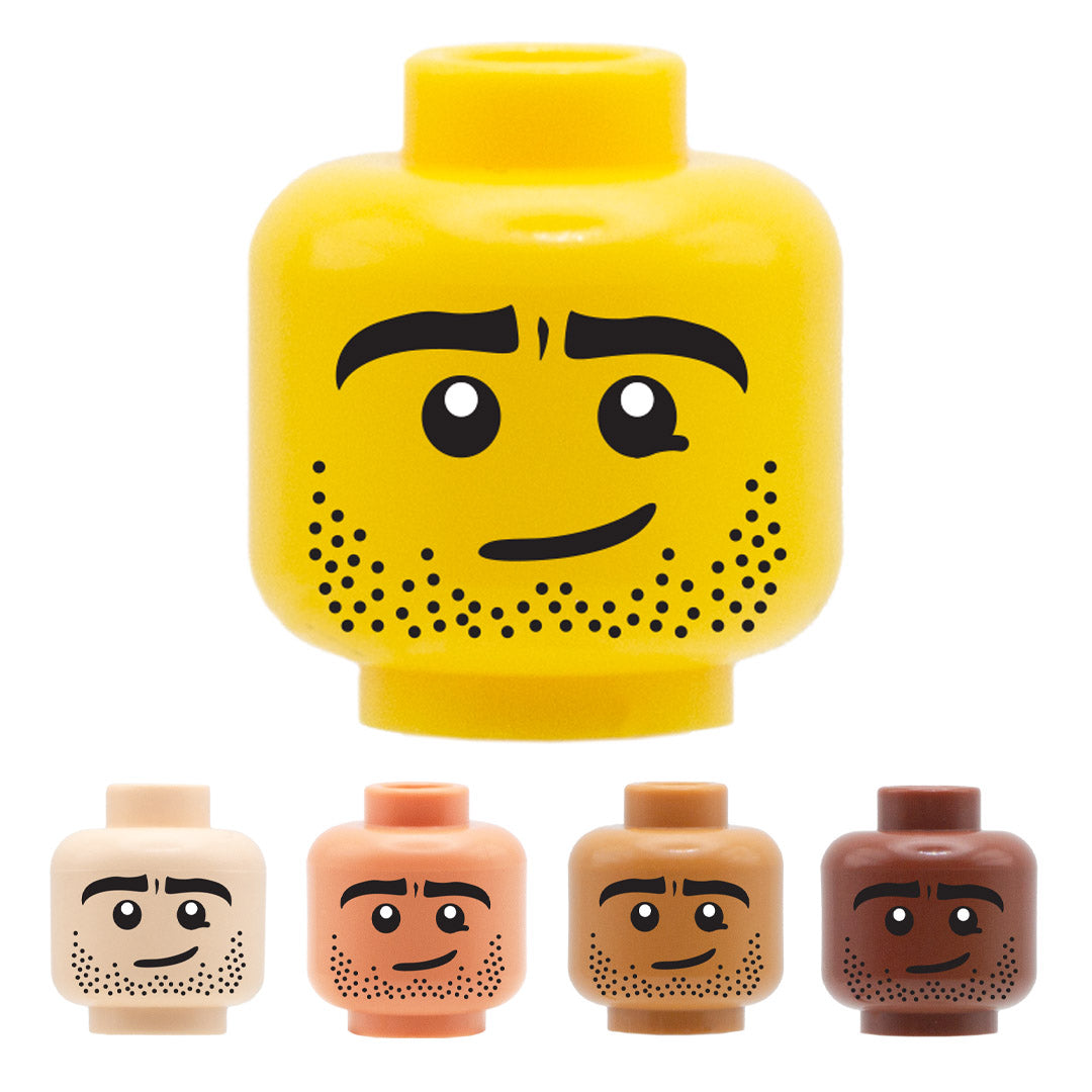 Stubble Smirk - Custom Printed Minifigure Head – Minifigs.me