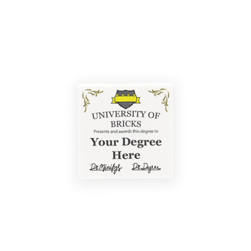 Customisable Degree Graduation Certificate - Custom Design Tile ...