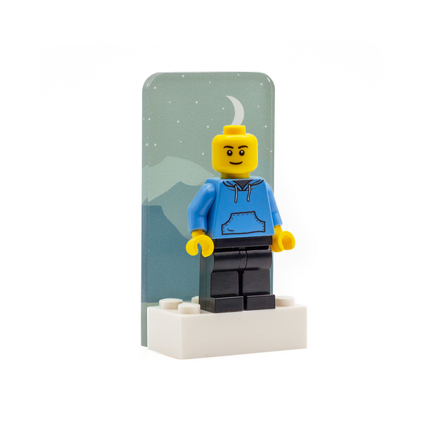 Crescent Moon Single Display - Laser Cut Display with LEGO Brick ...