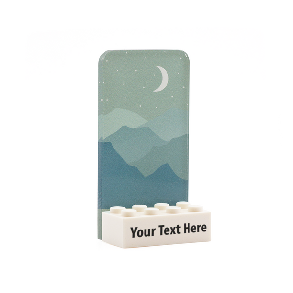 Crescent Moon Single Display - Laser Cut Display with LEGO Brick ...
