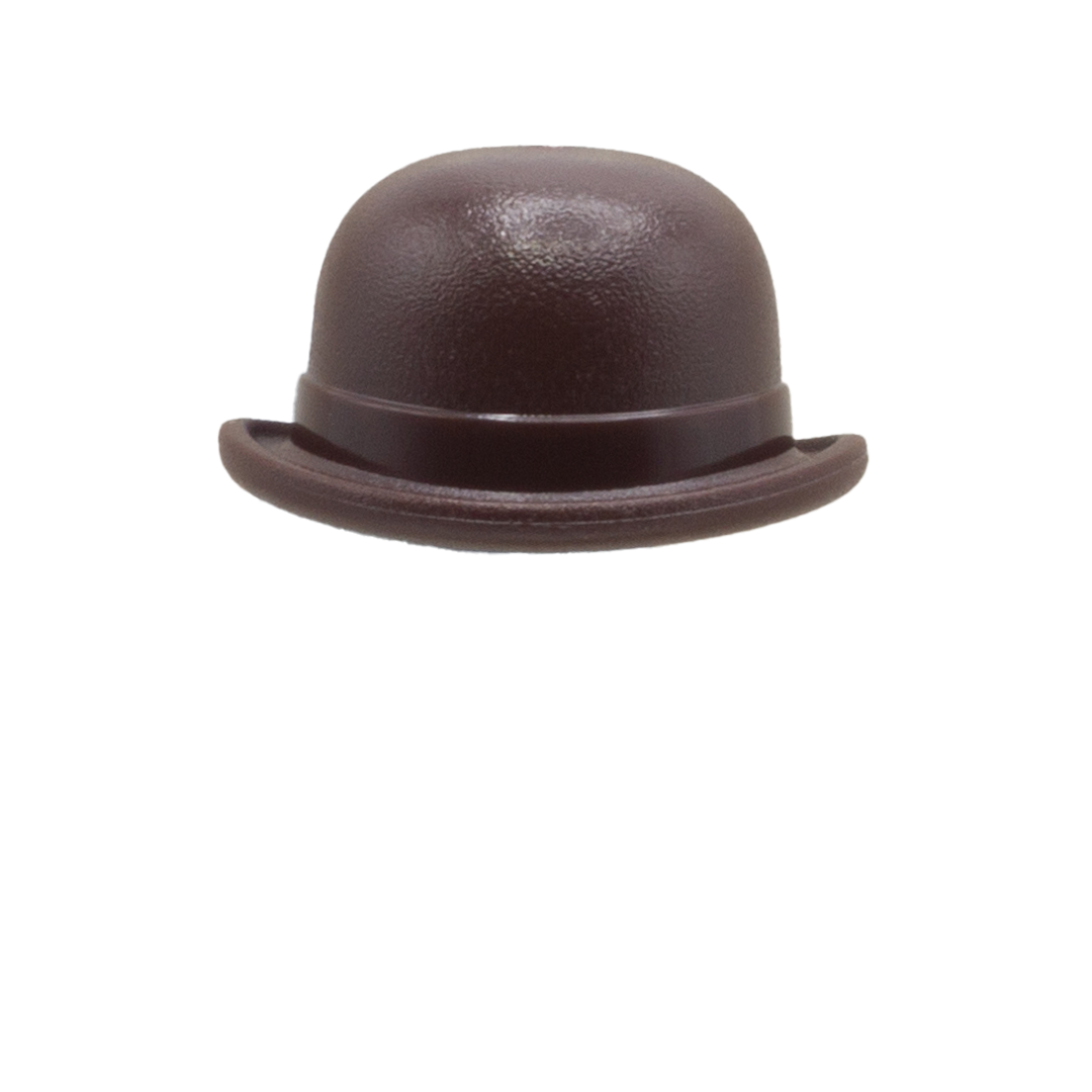 Dark Brown Bowler Hat - LEGO Minifigure Hat – Minifigs.me