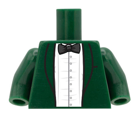 Open Tuxedo and Bowtie - Custom Design Minifigure Torso – Minifigs.me
