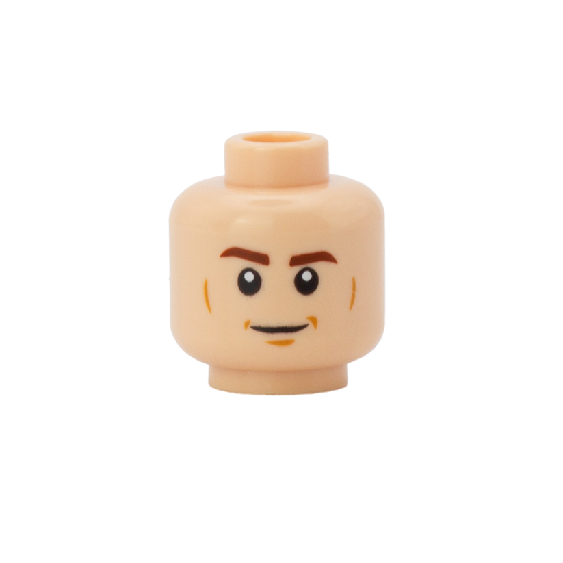 Closed Smile / Growl with Defined Cheekbones - LEGO Minifigure Head ...