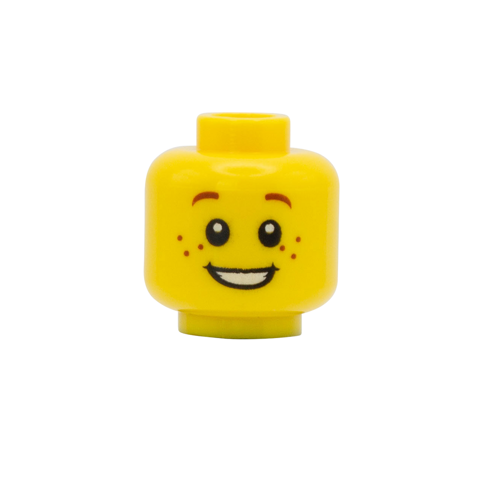 Big Smile Freckles - LEGO Minifigure Head – Minifigs.me