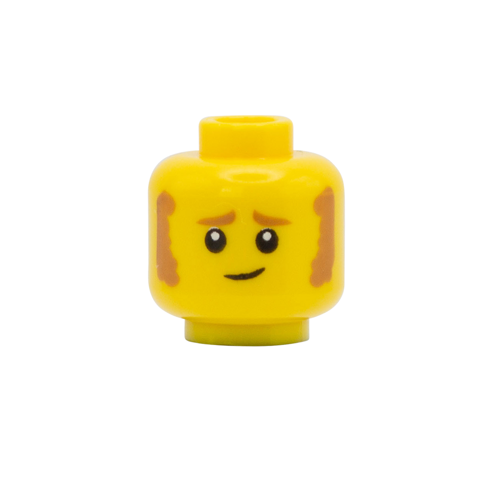 Ginger Sideburns Slight Smile - LEGO Minifigure Head – Minifigs.me