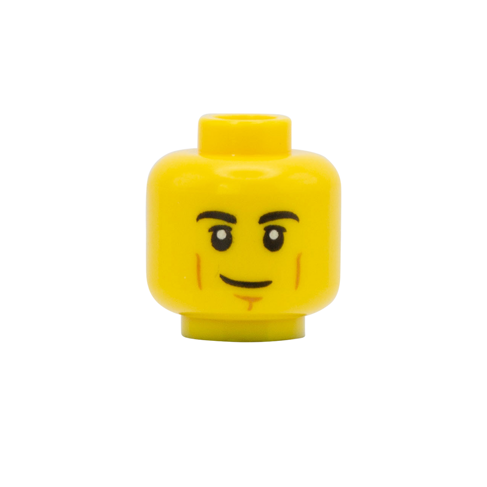 Slight Smile, Pronounced Cheekbones - LEGO Minifigure Head – Minifigs.me