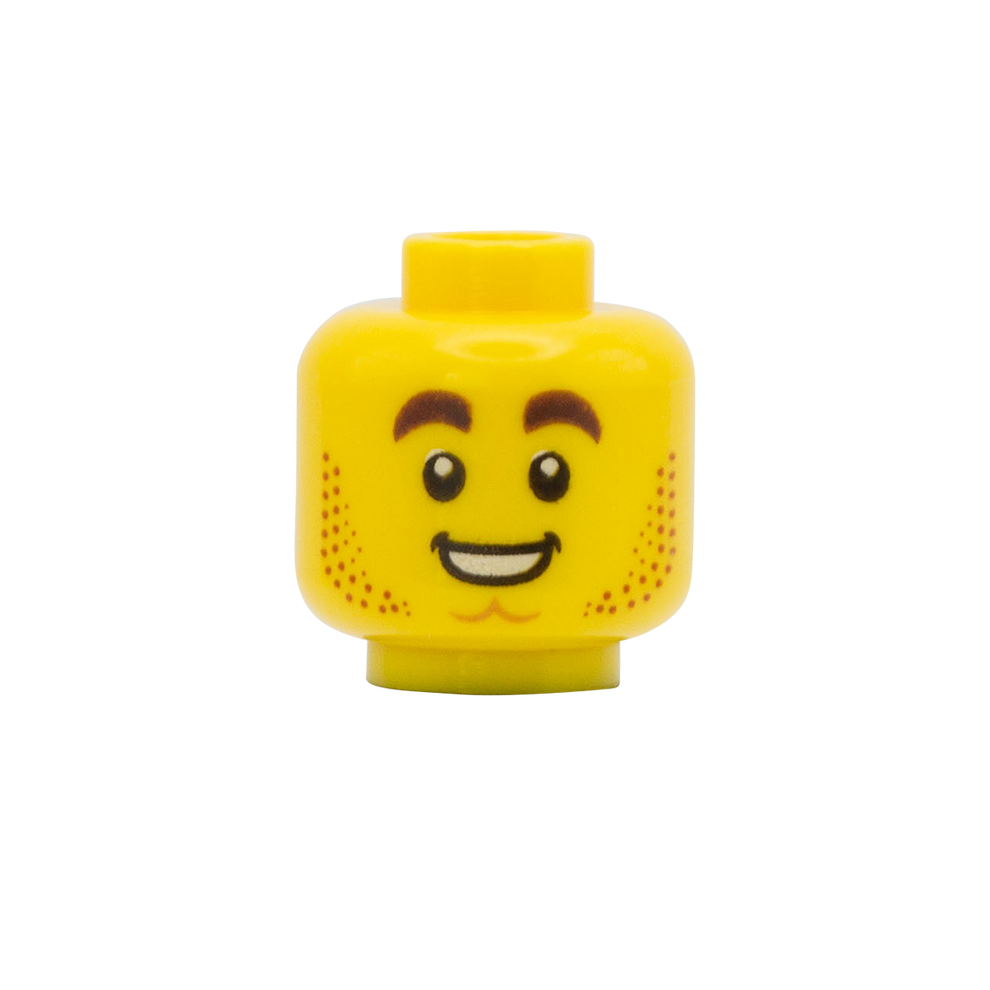 Stubble Grin / Tongue Out - LEGO Minifigure Head – Minifigs.me