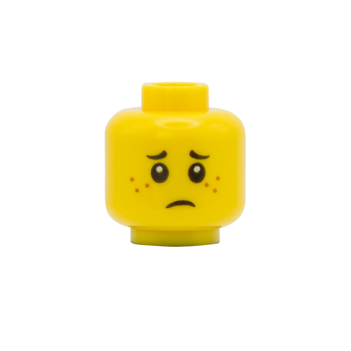 Freckles Sad / Happy - LEGO Minifigure Head – Minifigs.me