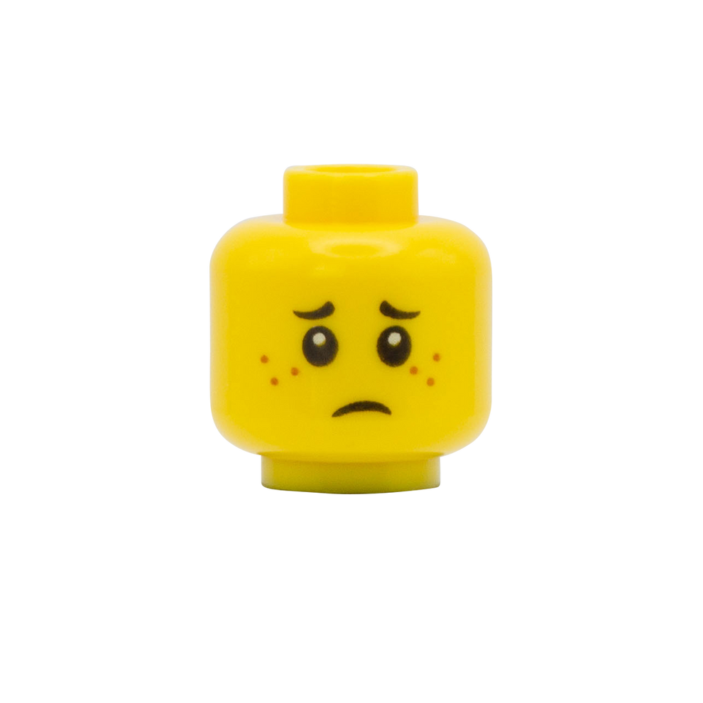 Freckles Sad / Happy - LEGO Minifigure Head – Minifigs.me