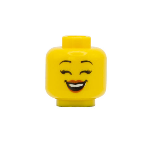 Big Grin / Eyes Closed Happy - LEGO Minifigure Head – Minifigs.me