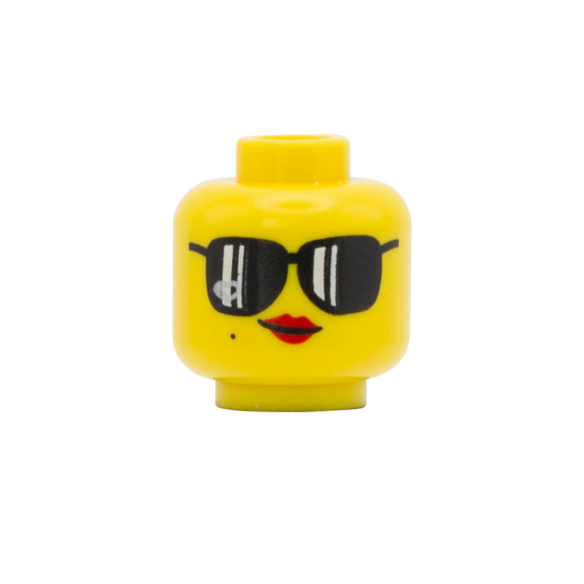 Big Sunglasses Lipstick - LEGO Minifigure Head – Minifigs.me