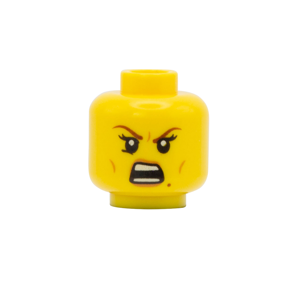 Lipstick Chiseled Cheekbones Angry / Smirk - LEGO Minifigure Head ...