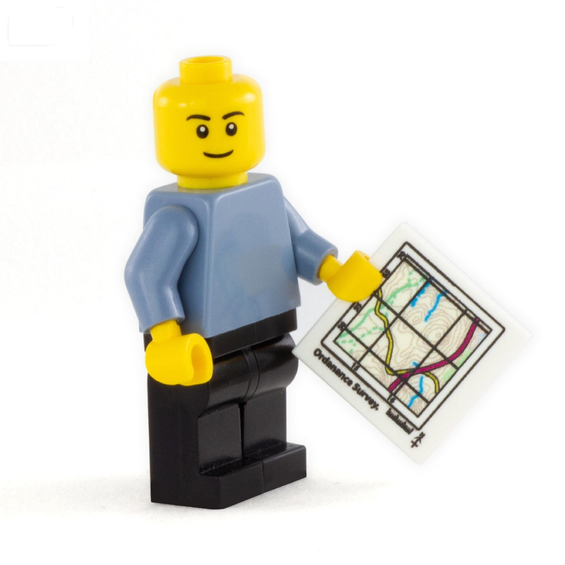 Pretend "Ordnance Survey (OS) Map" - Custom Design Tile – Minifigs.me