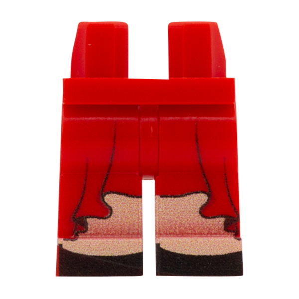 Red Flowing Skirt (Various Skin Tones) - Printed Minifigure Legs ...