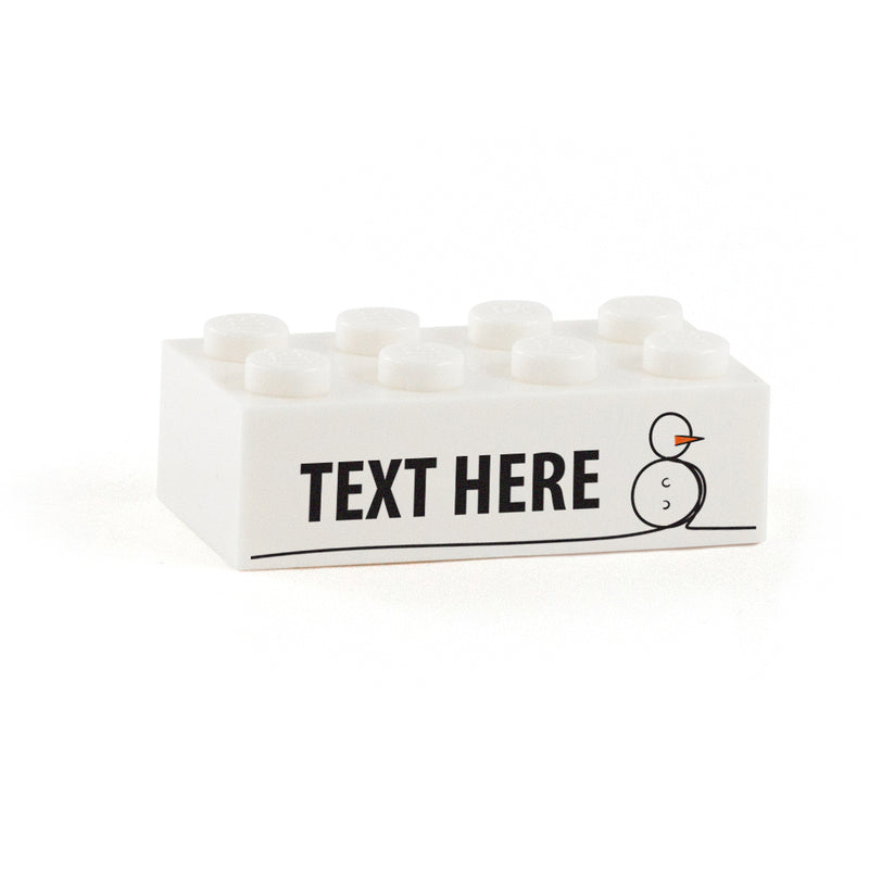 Snowman Display Brick - Custom Printed 2 x 4 Brick – Minifigs.me
