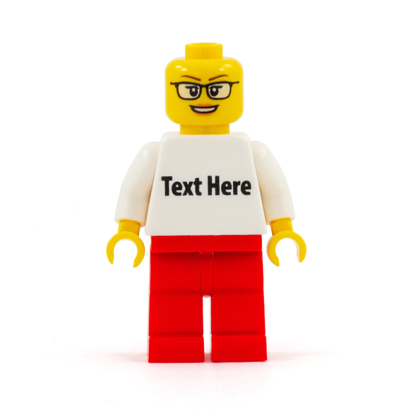 Simple Personalised Minifigure (No Hair) - Custom Design Minifigure ...