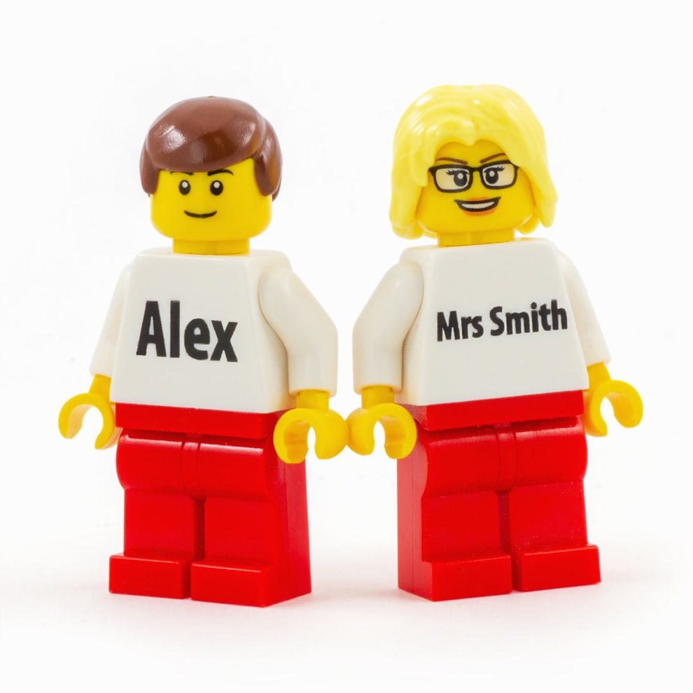 Simple Personalised Minifigure (No Hair) - Custom Design Minifigure ...