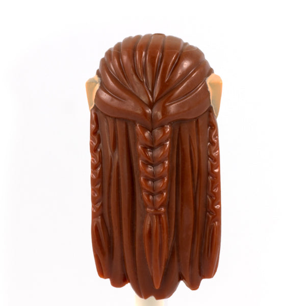 Long Brown Hair with Light Skin Elf Ears - LEGO Minifigure Hair ...