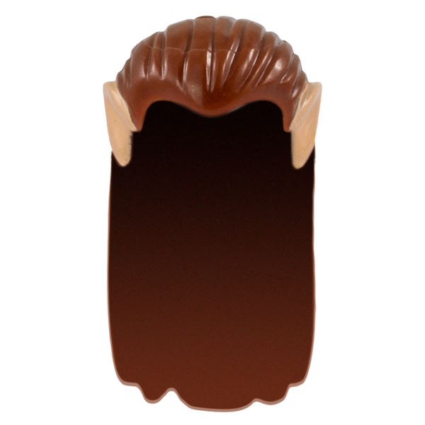 Long Brown Hair with Light Skin Elf Ears - LEGO Minifigure Hair ...
