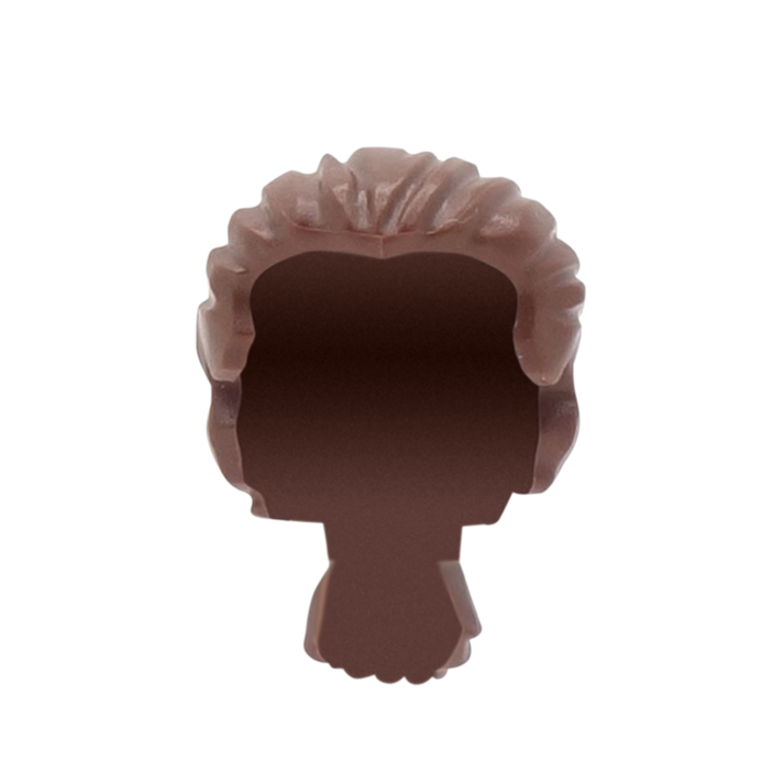 Brown Combed Back Ponytail - LEGO Minifigure Hair – Minifigs.me