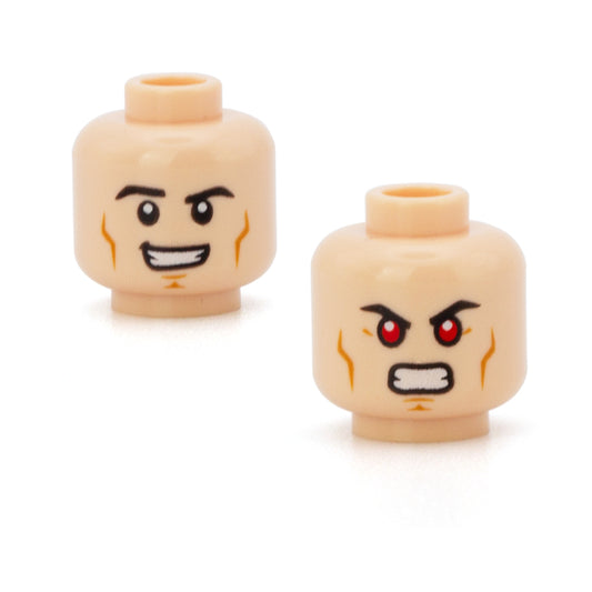 Scared Face / Cheeky Smile (Light Skin Tone, Double Sided) - LEGO Mini ...