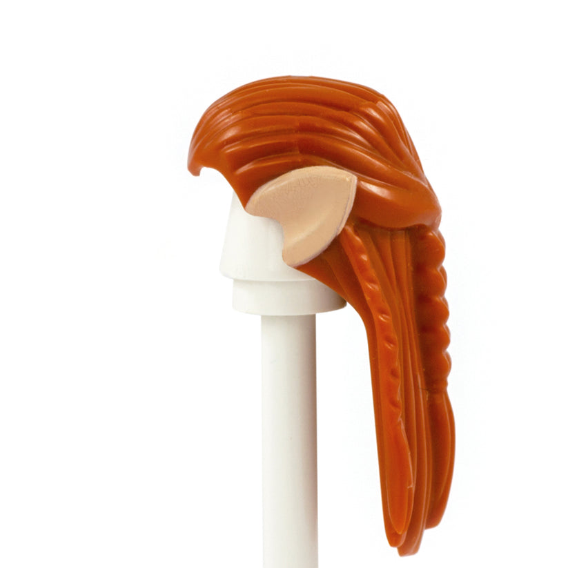 Long Ginger Hair with Light Skin Elf Ears - LEGO Minifigure Hair ...